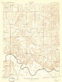 1944 Map of Glendale, Daviess County, IN — High-Res | Pastmaps