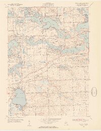 1952 Map of Walled Lake, MI — High-Res | Pastmaps