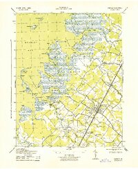 1943 Map of Parksley, VA — High-Res | Pastmaps